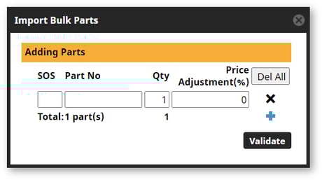 Parts and Service Quoter User Guide